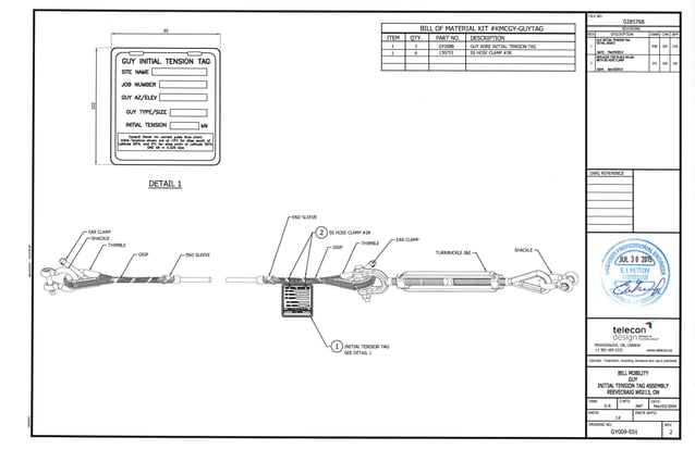 Reinforcing Drawings of Existing Guyed Tower | PPT