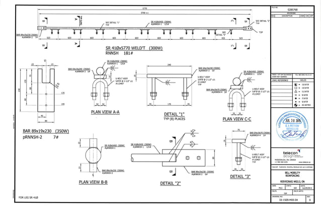 Reinforcing Drawings of Existing Guyed Tower | PDF