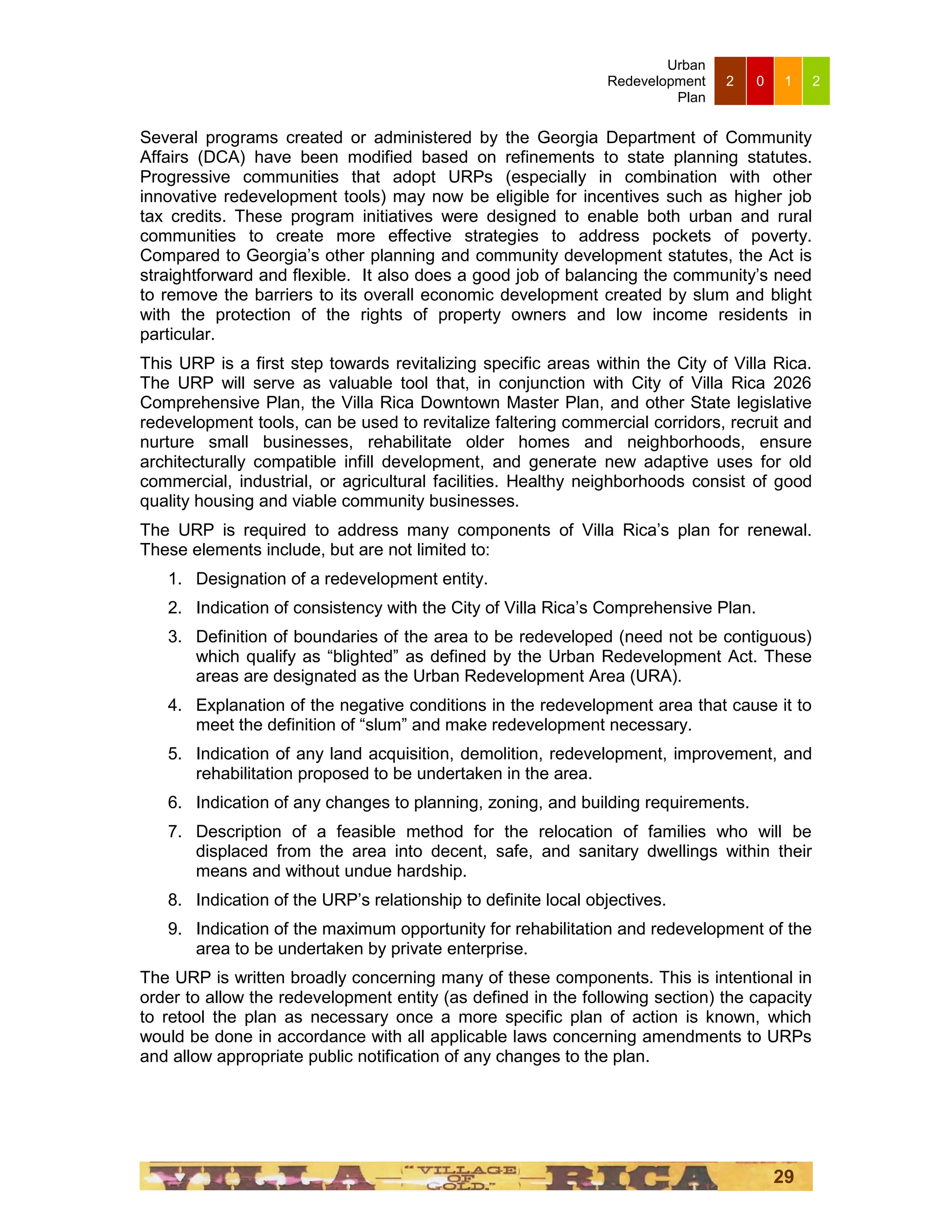 Villa Rica Urban Redevelopment Plan | PDF