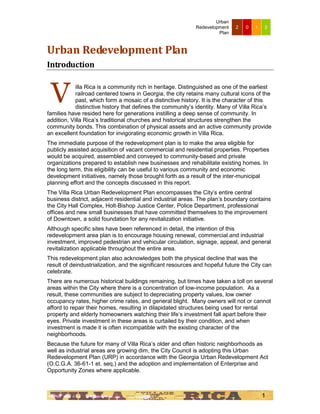 Villa Rica Urban Redevelopment Plan | PDF | Developmental Sites | Real ...