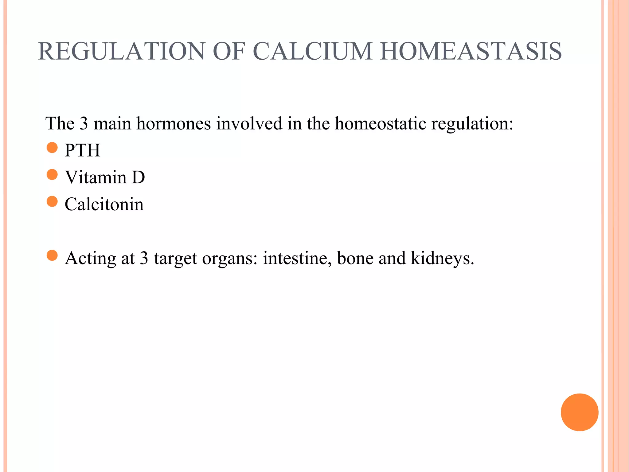 Calcium homeostasis | PPT