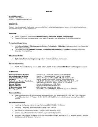 System Engineer 6+ Exp Final | DOC