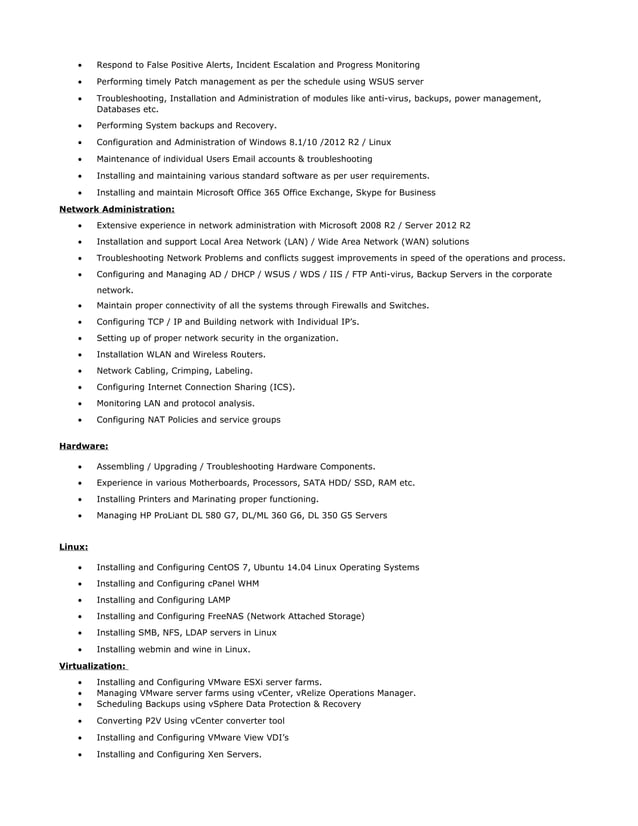 System Engineer 6+ Exp Final | DOC