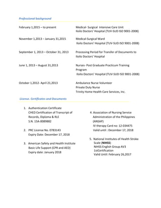Updated Resume for JHAH 2016 | DOC