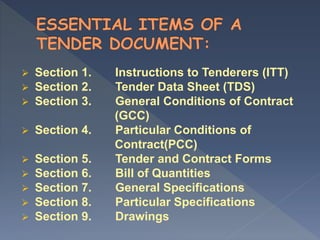 TENDER DOCUMENT | PPTX