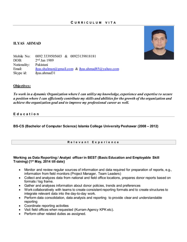 Ilyas resume | PDF