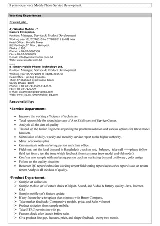 Resume Of Md.Masud Rana | DOC | Business | Business and Finance