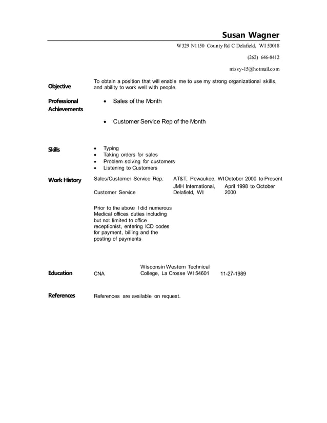 Resume Sue's | DOCX