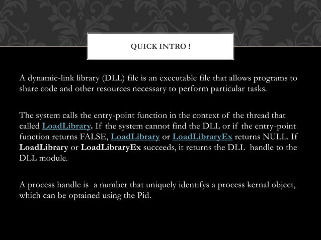 DLL Injection | PPTX