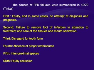 6 failures in Fixed dental prosthodontics | PPTX