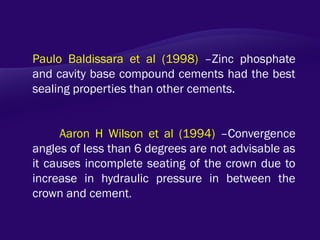 6 failures in Fixed dental prosthodontics | PPTX