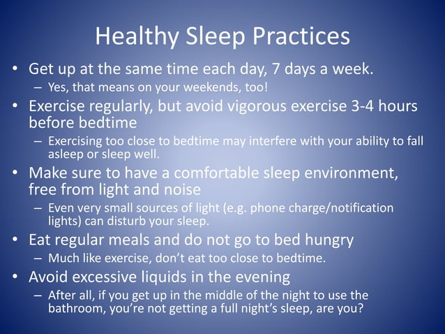 Sleep Hygiene | PPTX
