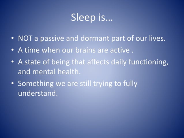 Sleep Hygiene | PPTX