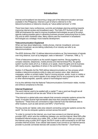 Position Paper - State of Broadband in the Philippines | PDF