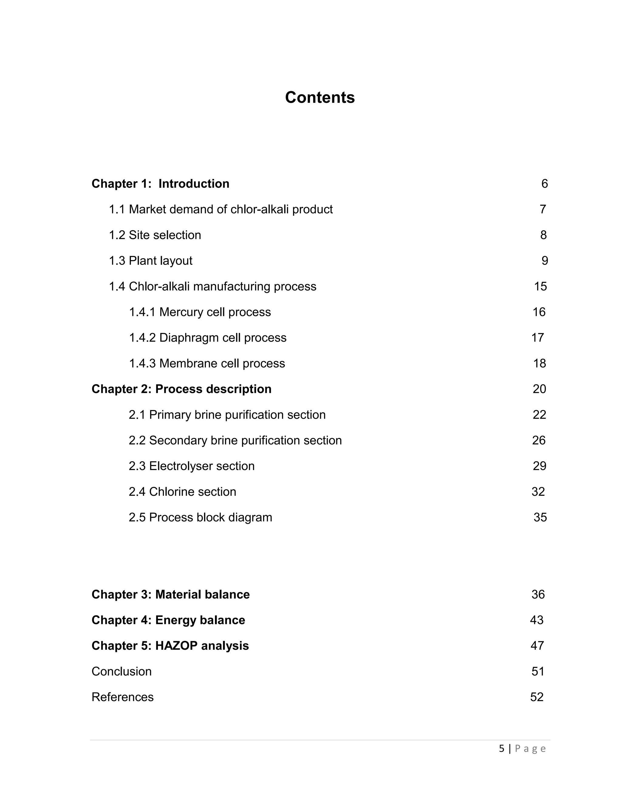 Project paper on Chlor-Alkali process | PDF