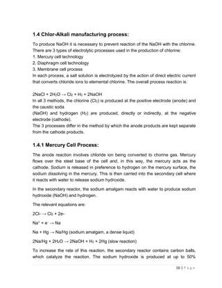Project paper on Chlor-Alkali process | PDF