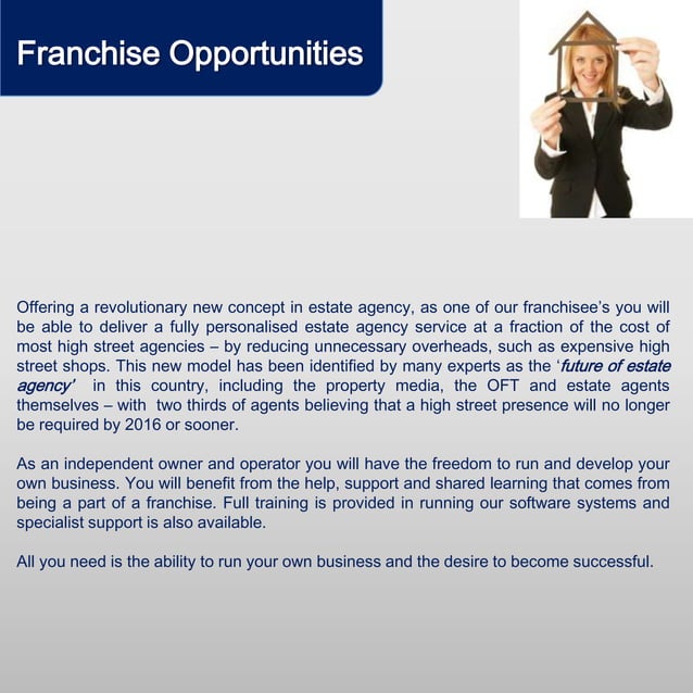 Franchises Brochure power | PPT