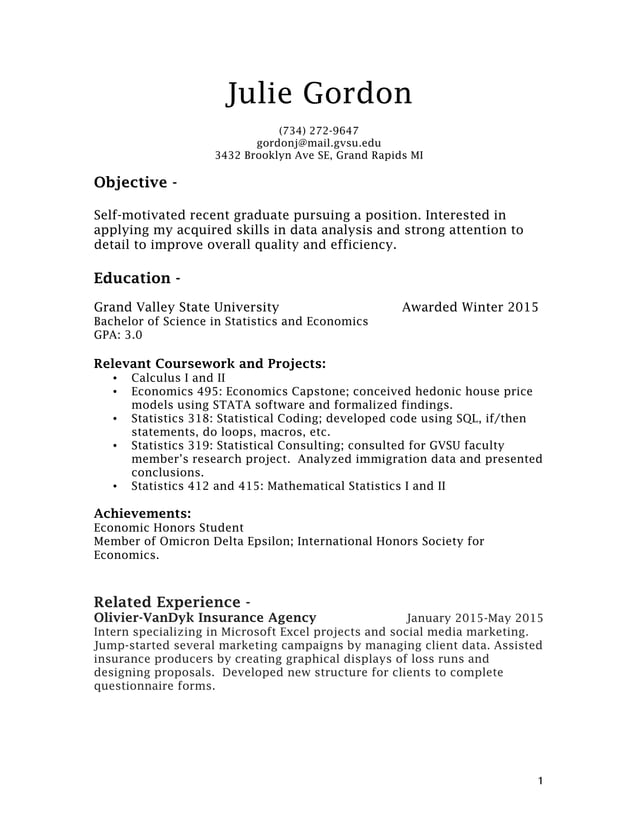 JulieGordon_Resume | PDF