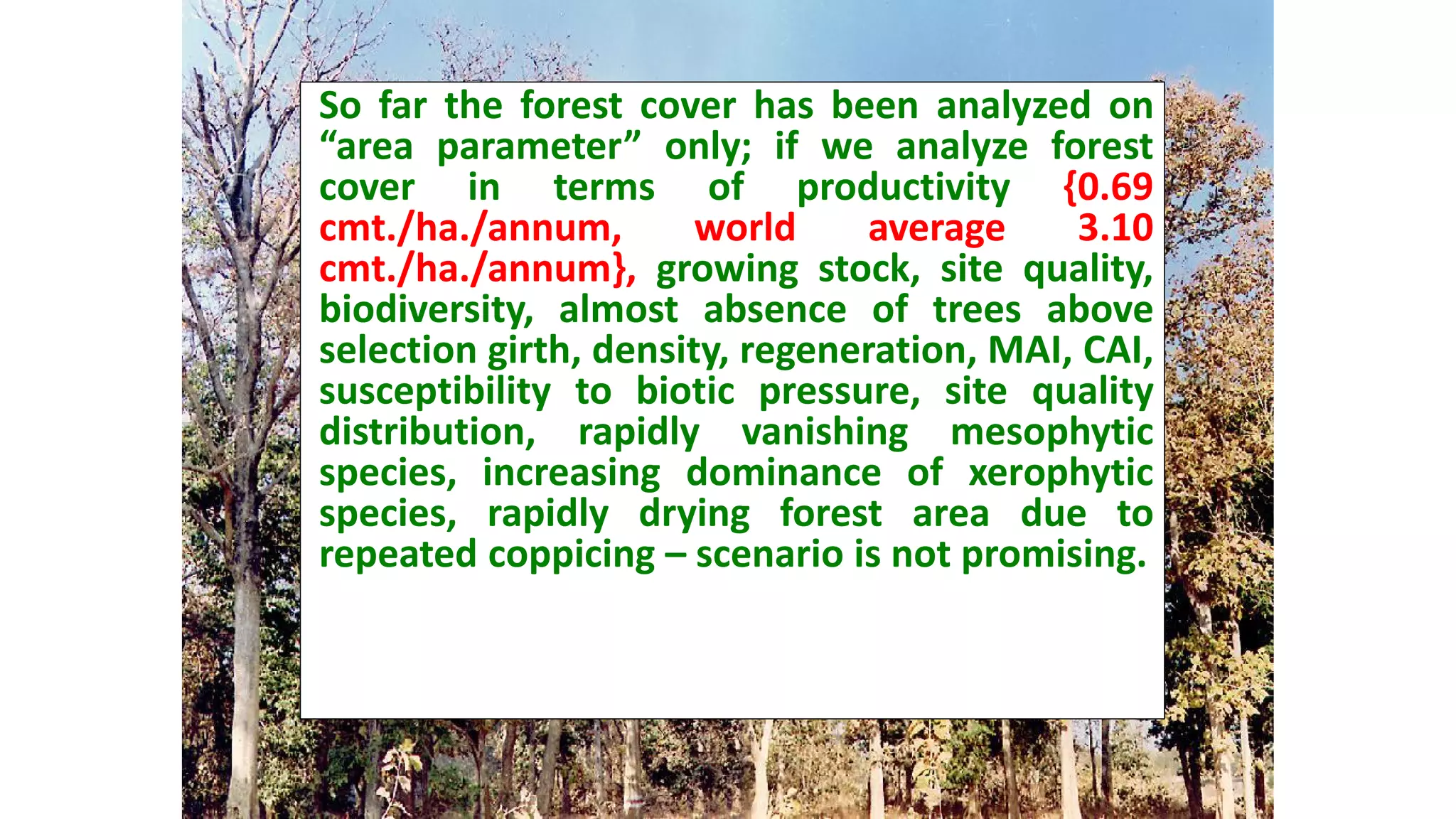6. THE FOREST (CONSERVATION) MAPS, BIODIVERSITY INDEXING, WILDLIFE ...