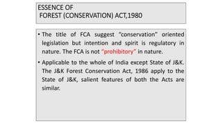 6. THE FOREST (CONSERVATION) MAPS, BIODIVERSITY INDEXING, WILDLIFE ...