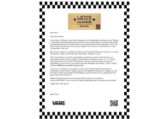 VANS DIRECT MAIL CAMPAIGN | PPTX | Skateboarding | Extreme Sports