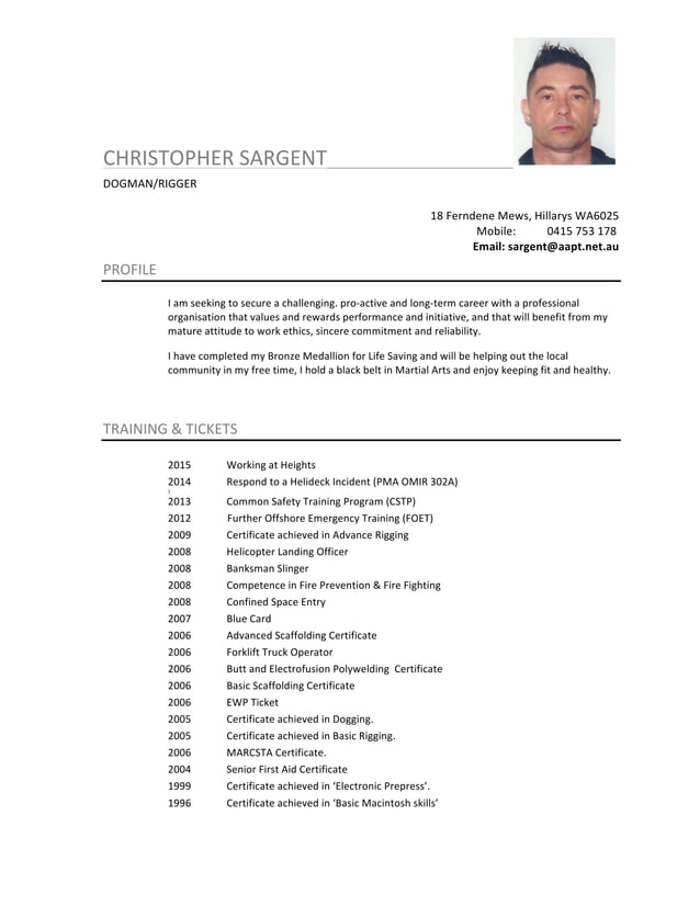 CHRIS SARGENT - RESUME | PDF