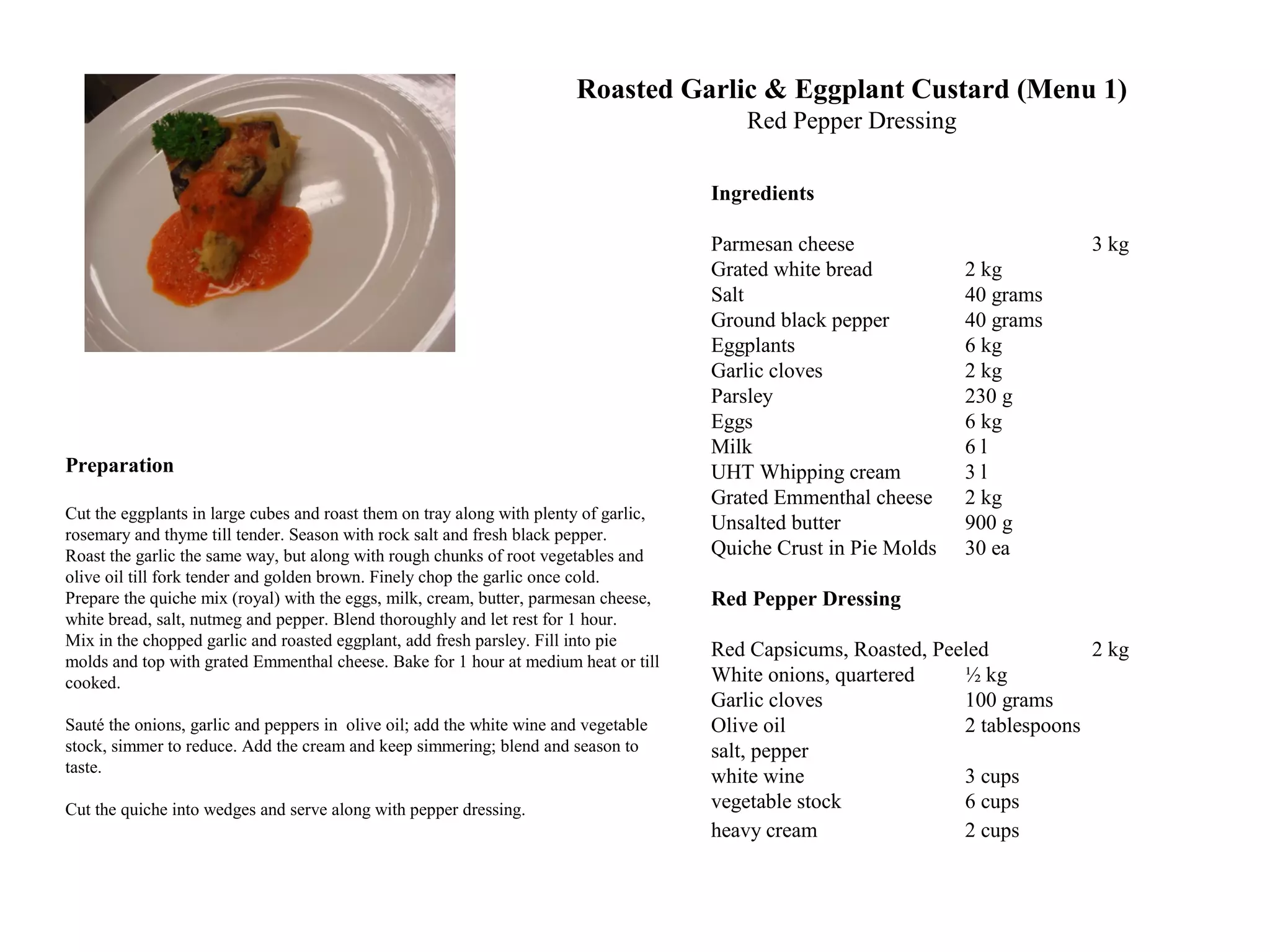 DR Dinner TDH Menu 1 | PPT