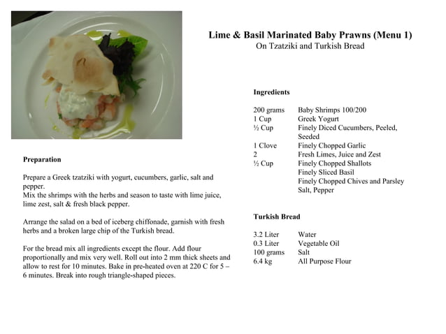 DR Dinner TDH Menu 1 | PPT