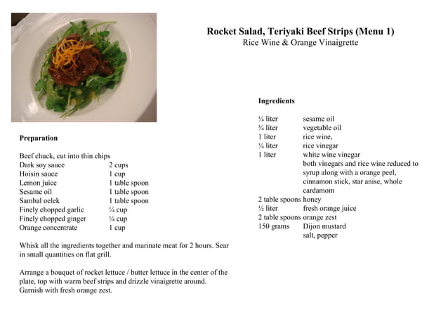 DR Dinner TDH Menu 1 | PPT