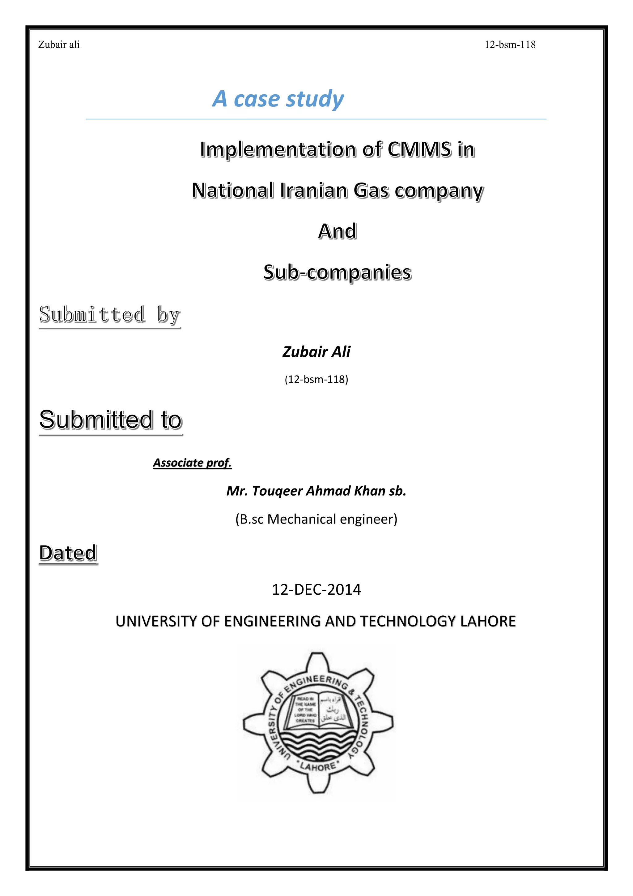 CMMS | PDF