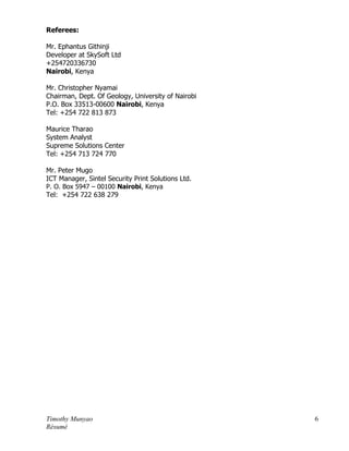 Timothy CV | PDF