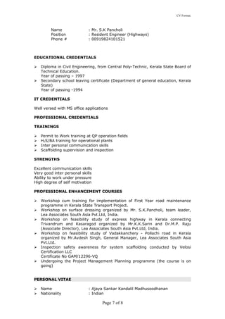 AjayasankarK M _ Engineer | DOC | Civil Engineering Industry | Industries