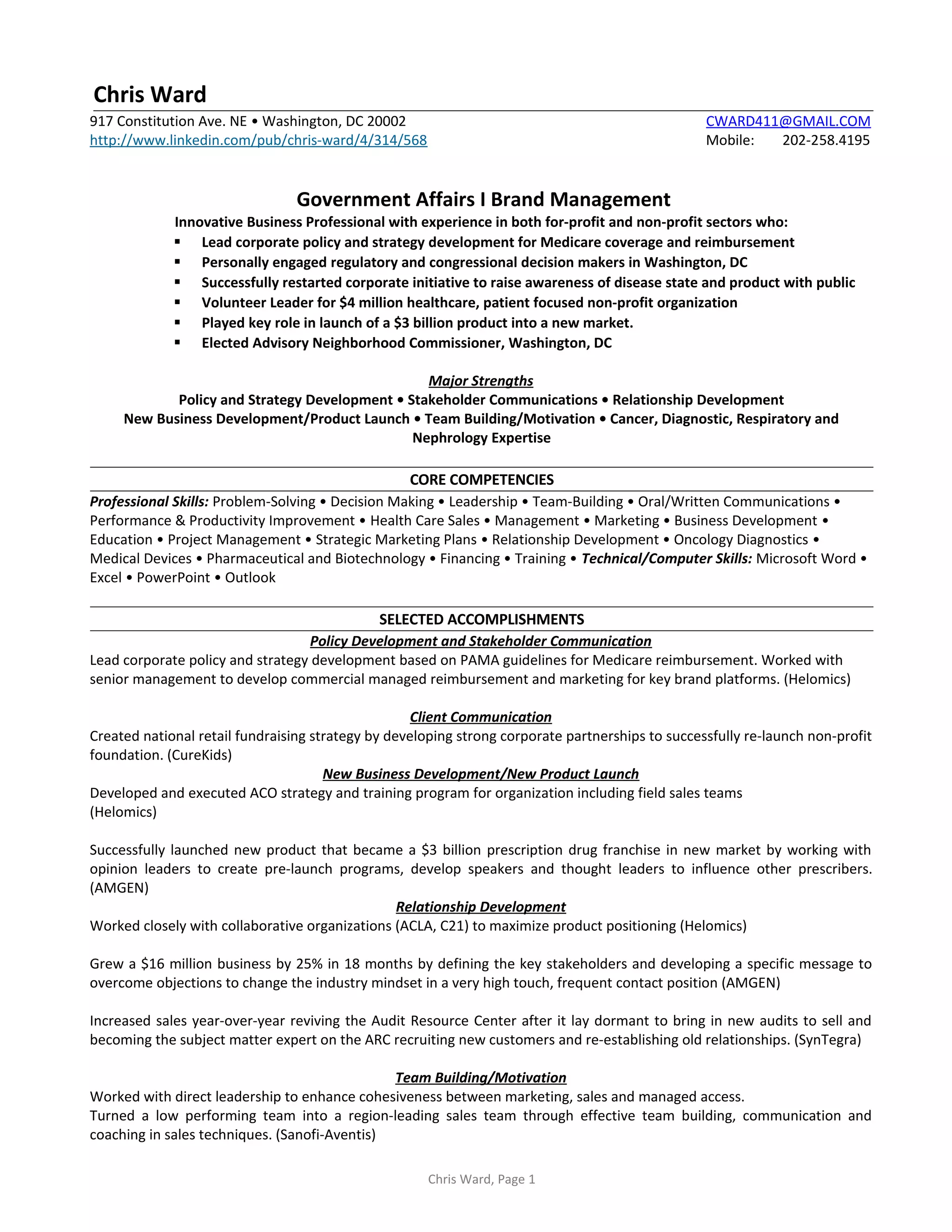 Chris Ward Resume 2016 Final | DOC