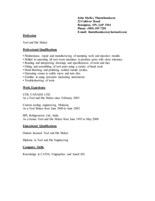 Resume | DOCX | Woodworking | Arts and Crafts
