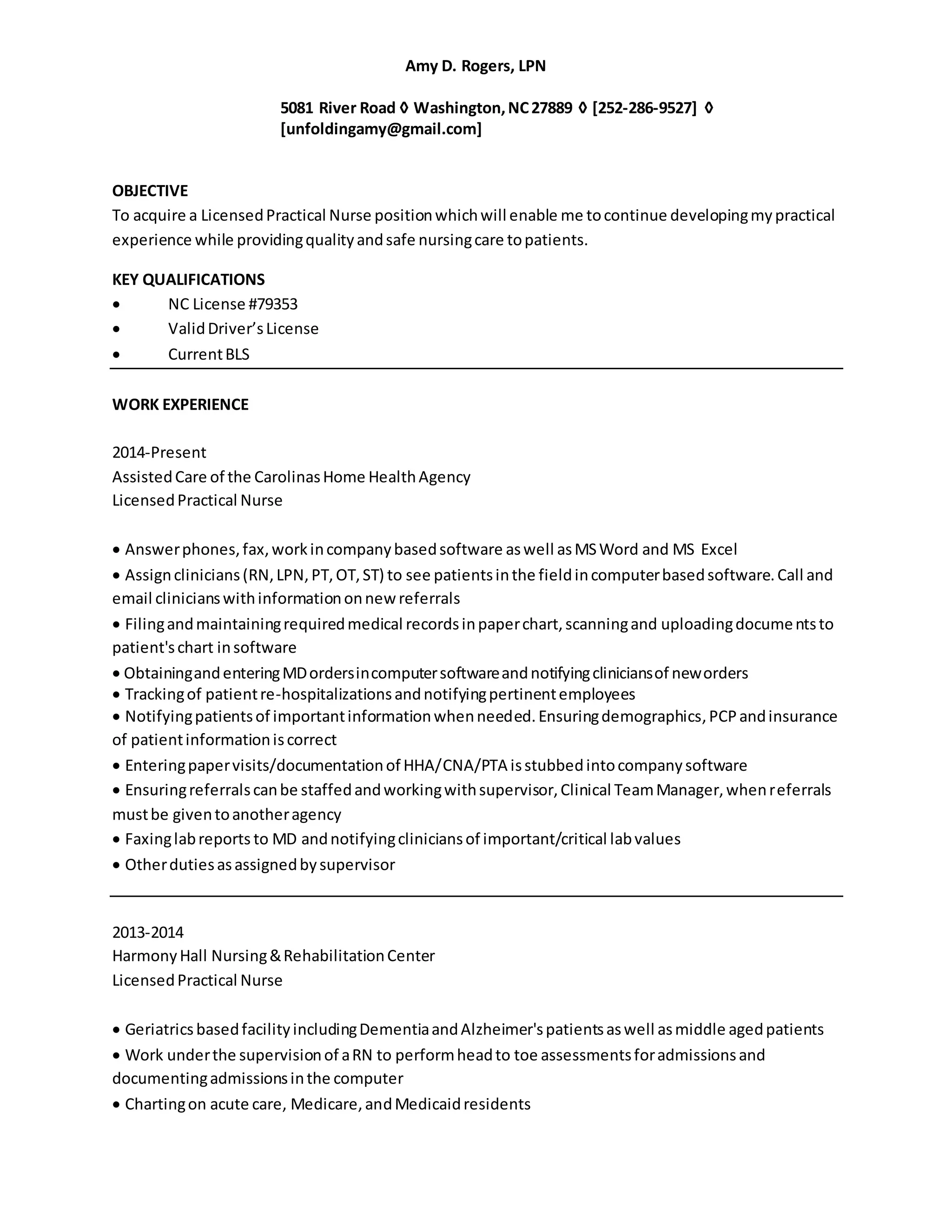 Amy Rogers Resume 2016 | PDF