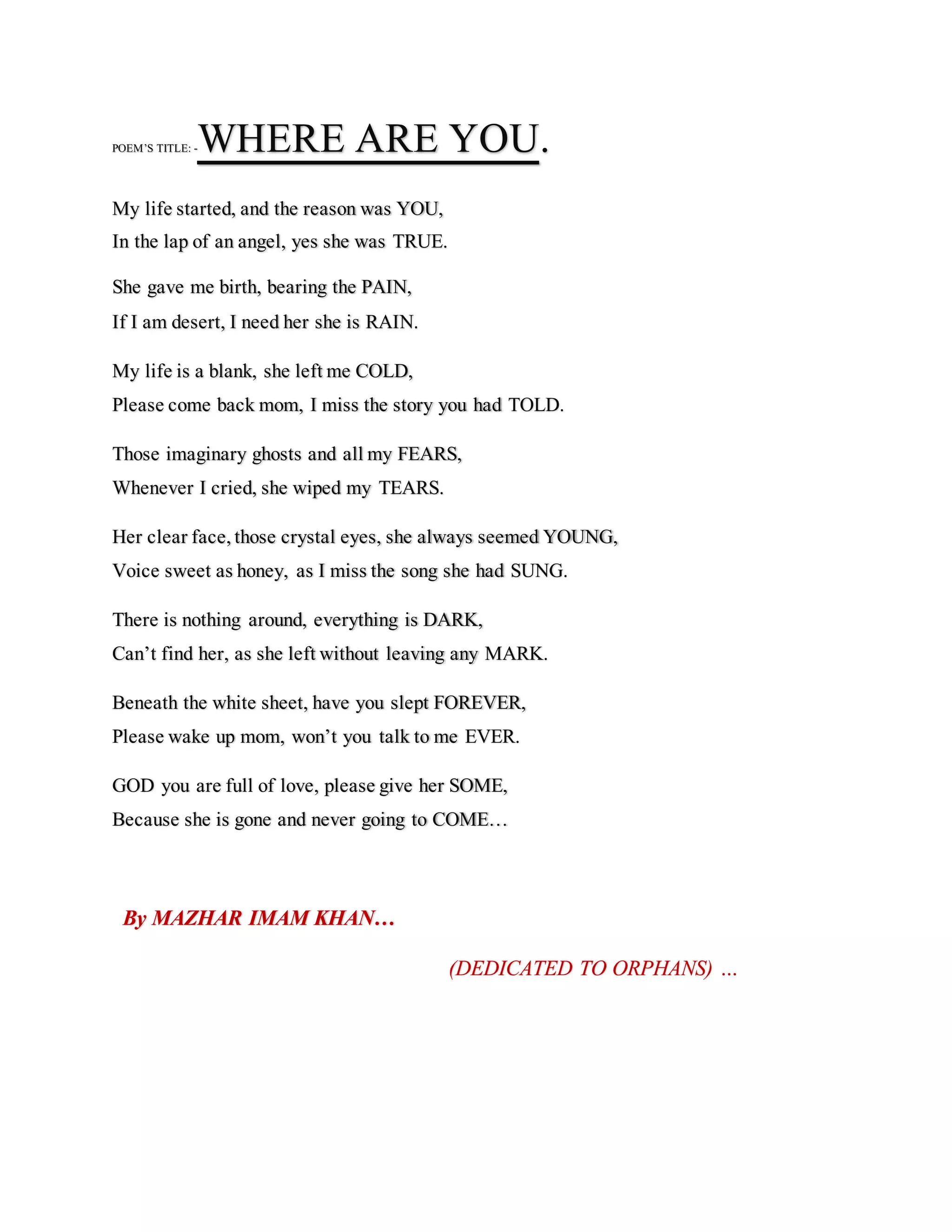 WHERE ARE YOU | DOCX