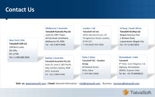TatvaSoft Corp_PPT_2014 | PPTX | Computer Software and Applications | Computing