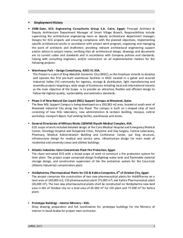 Personal Profile April 2015