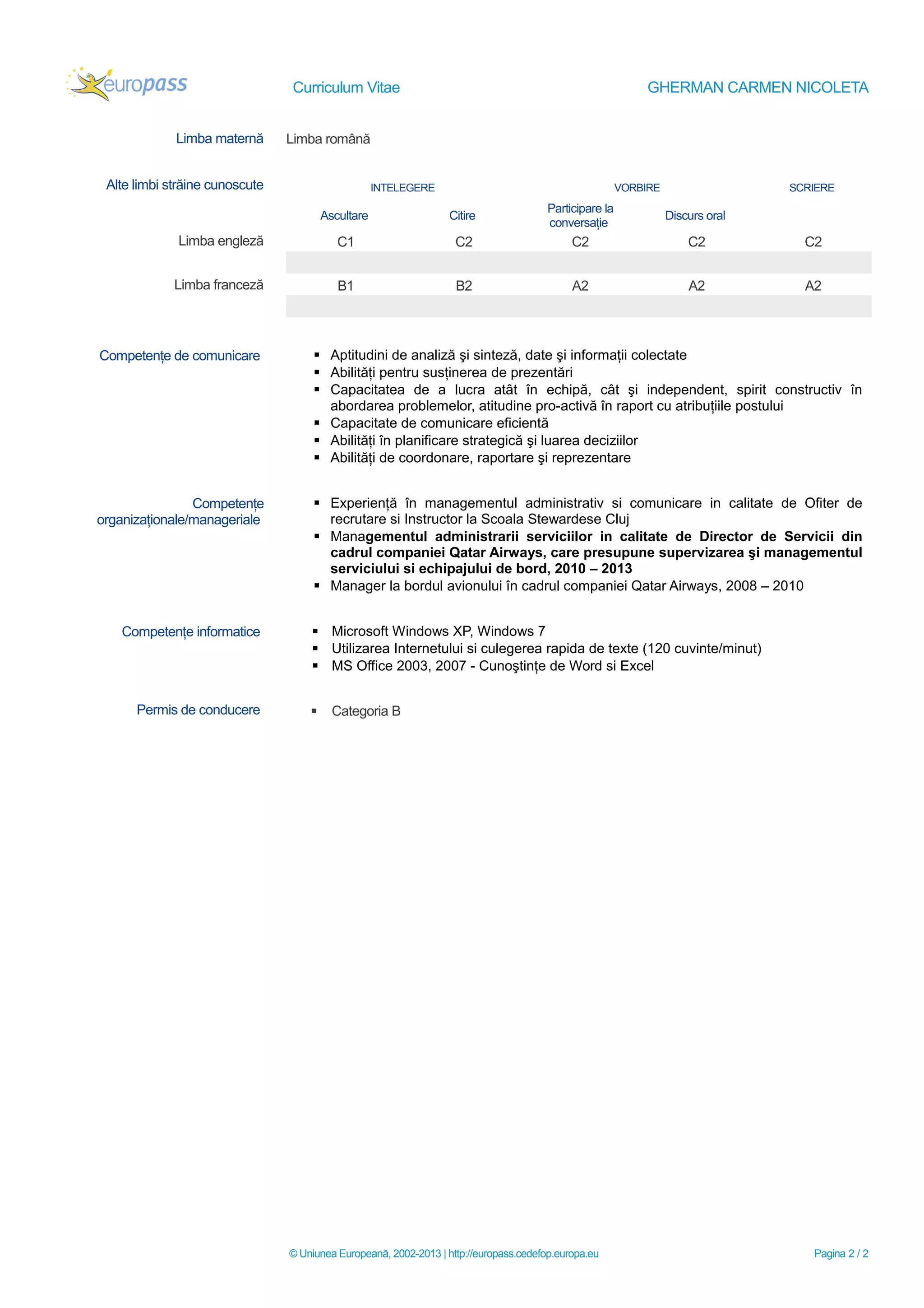 CV Europass_FlyLevel | DOC