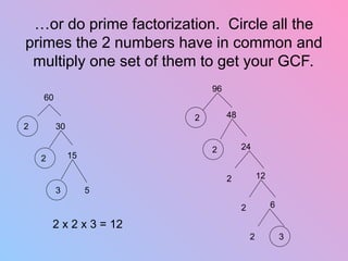 GCF AND LCM 6feef91324474c81bb151669ed8a33b4.ppt