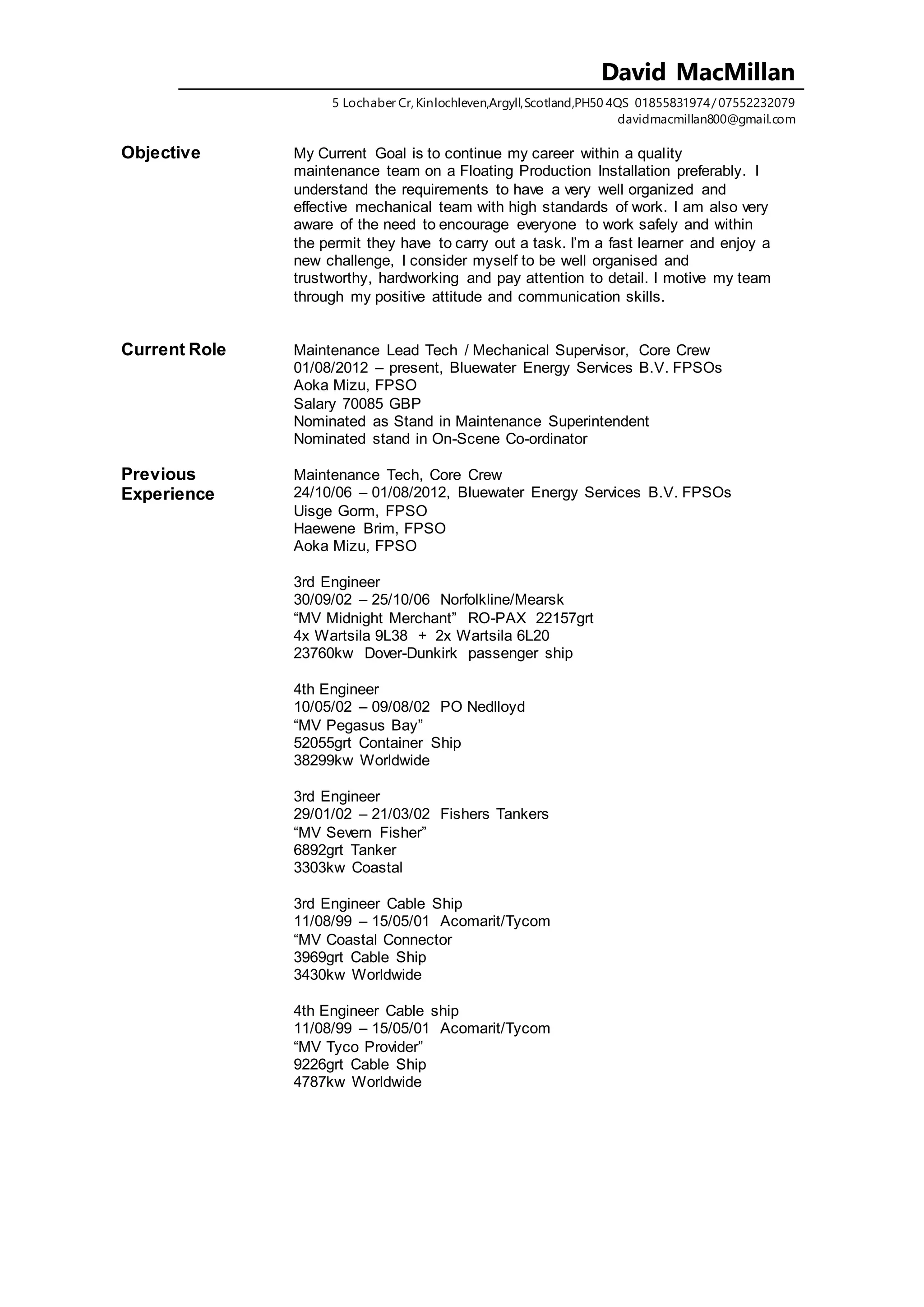 CV Dave MacMillan June 2016 | DOCX | Civil Engineering Industry ...