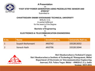 Footstep power generation | PPTX