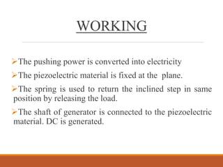 Footstep power generation | PPTX | Physics | Science