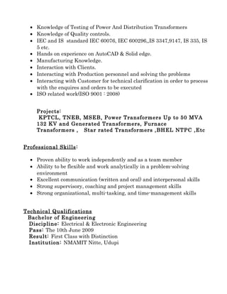 Transformer Design Engineer | DOC