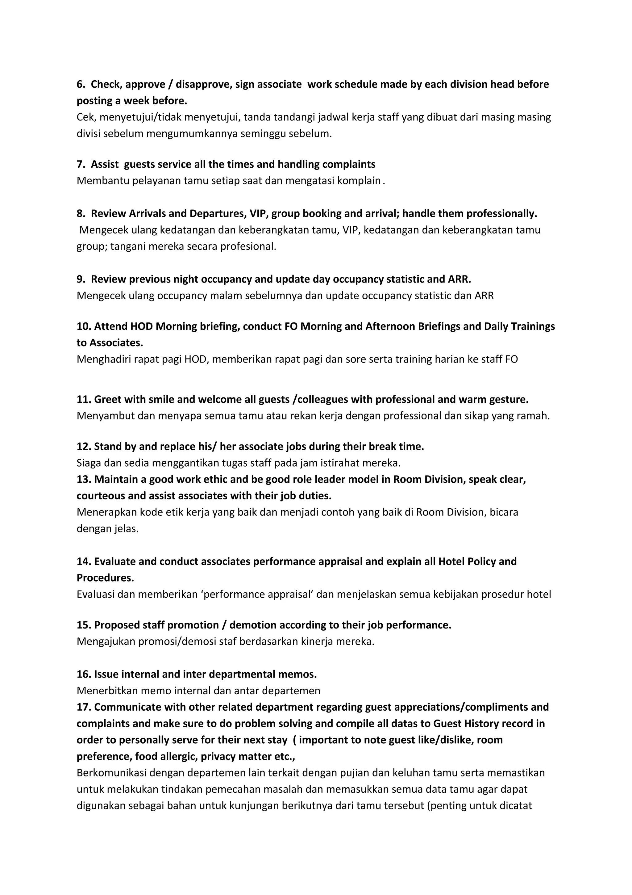 JOB DESCRIPTION RDM | DOC
