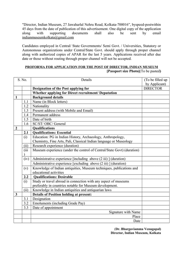 Advt for Director | PDF