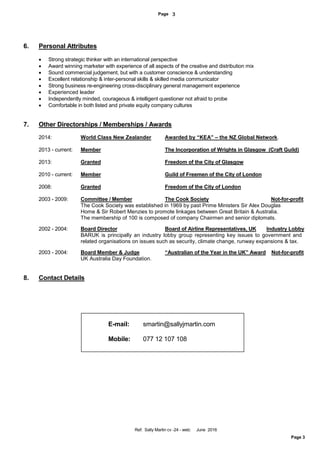 Sally Martin web cv | PDF