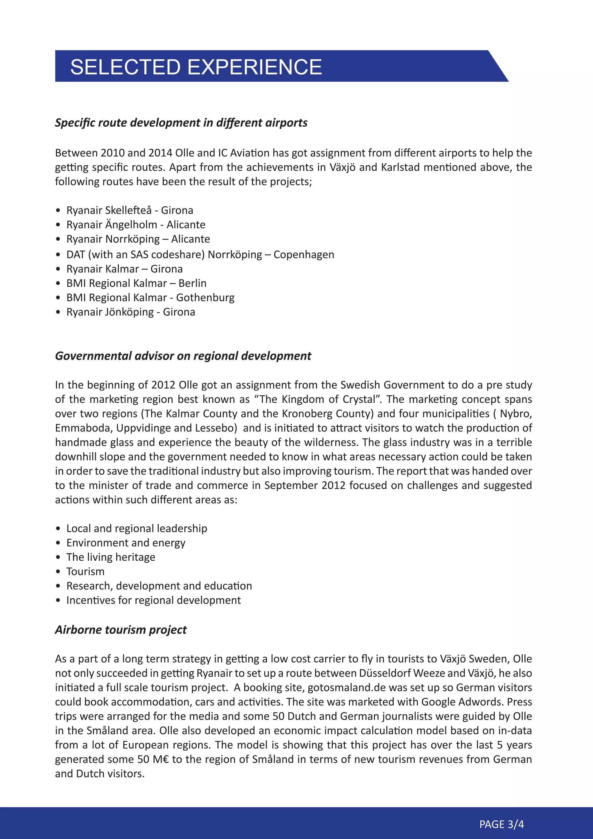 Olle Falt CV | PDF | Air Travel | Travel Type