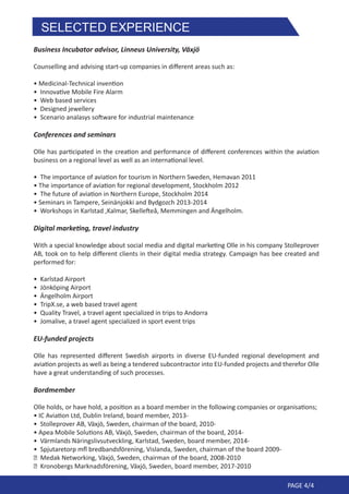 Olle Falt CV | PDF | Air Travel | Travel Type