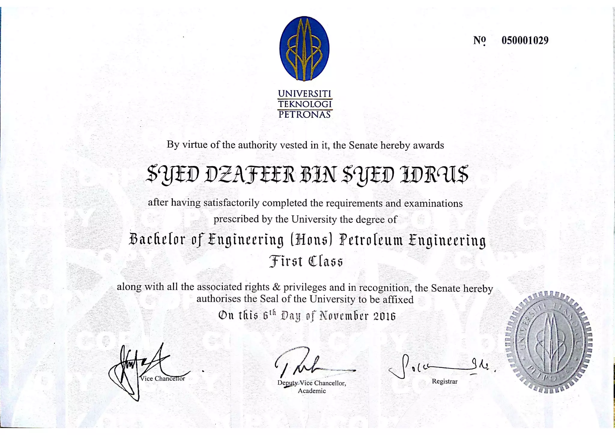 First Classs Degree | PPT